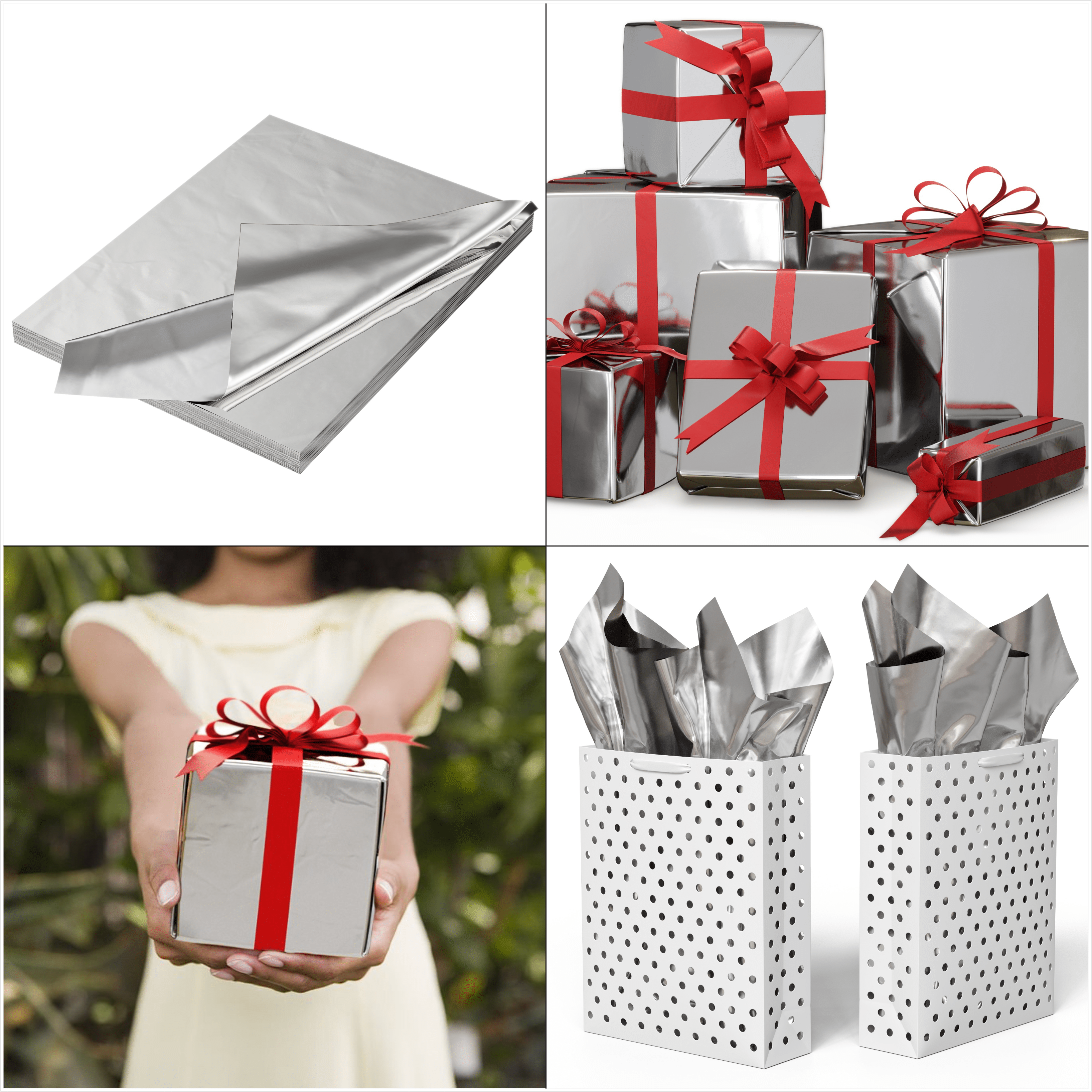 Silver Wrapping Sheets 20x30 inch - Case Qty. (2400 Sheets)